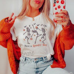 Tops | Have A Spooky Day Graphic Tshirt Halloween Shirt | Poshmark